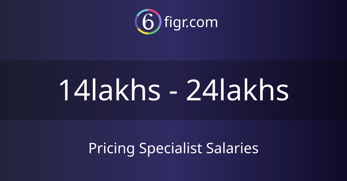 Pricing Specialist Salaries 2025 in India, Average salary ₹17 lakhs