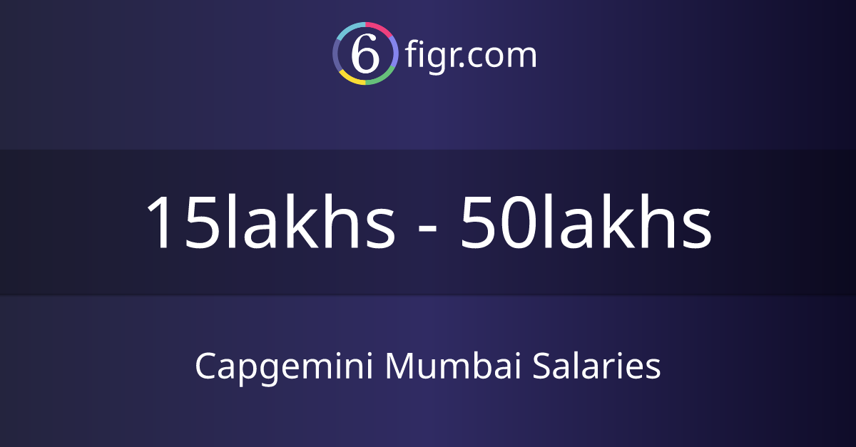 Capgemini Mumbai Salaries 2026 in India, Average salary ₹18 lakhs