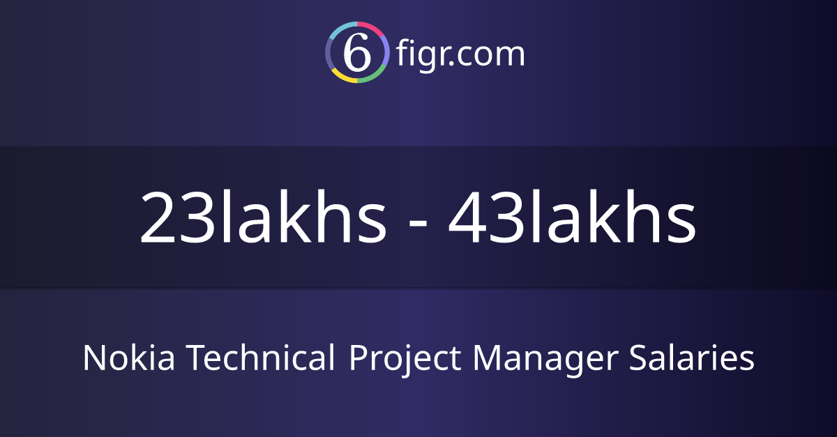 Nokia Technical Project Manager Salaries 2025 in India, Average salary ₹26 lakhs