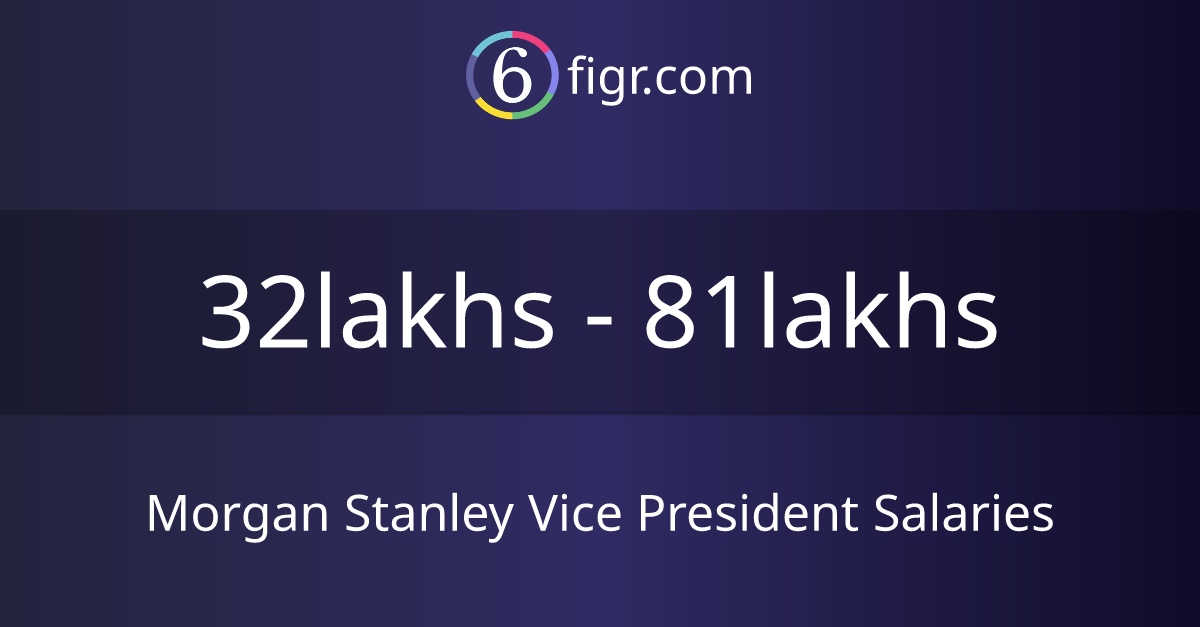 Morgan Stanley Vice President Salaries 2026 in India, Average salary ...